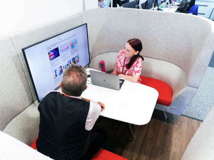 Working in a pod. – Companies House